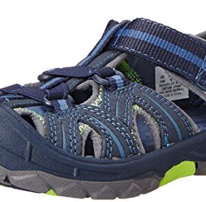 Merrell Hydro Sport Sandal, Navy/Green, 9 US Unisex Little Kid