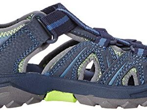 Merrell Hydro Sport Sandal, Navy/Green, 9 US Unisex Little Kid