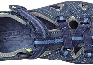 Merrell Hydro Sport Sandal, Navy/Green, 9 US Unisex Little Kid