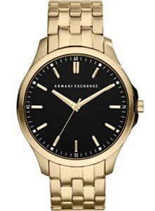 a|x armani exchange men's slim stainless steel watch, color: gold (model: ax2145)