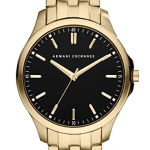 A|X ARMANI EXCHANGE Men's Slim Stainless Steel Watch, Color: Gold (Model: AX2145)