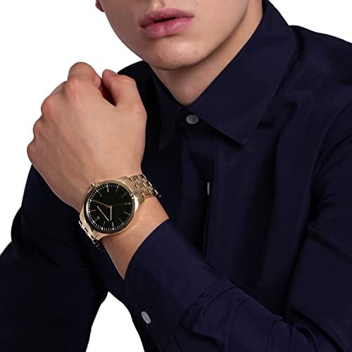 A|X ARMANI EXCHANGE Men's Slim Stainless Steel Watch, Color: Gold (Model: AX2145)