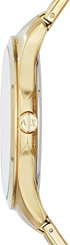 A|X ARMANI EXCHANGE Men's Slim Stainless Steel Watch, Color: Gold (Model: AX2145)