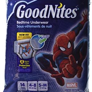 GoodNites Bedtime Underwear Marvel Boys S/M 14 CT (Pack of 4)