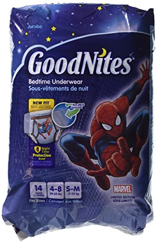 GoodNites Bedtime Underwear Marvel Boys S/M 14 CT (Pack of 4)