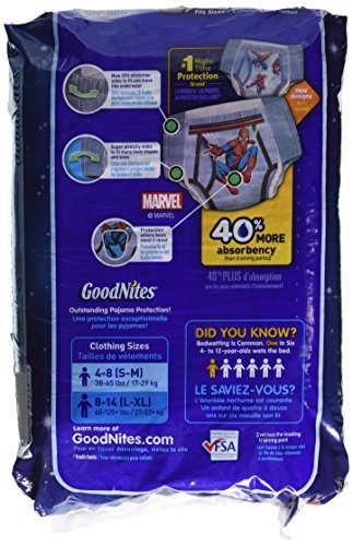 GoodNites Bedtime Underwear Marvel Boys S/M 14 CT (Pack of 4)