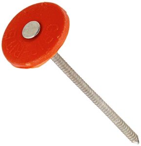 grip rite 3prcap1 1.150 lb electro galvanized round plastic grip-cap nail, 3"