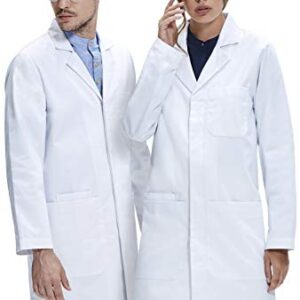 Dr. James Professional Lab Coat, Unisex, Classic Fit, Smartphone and Tablet Pockets, White, 40 Inch Length (6XL)