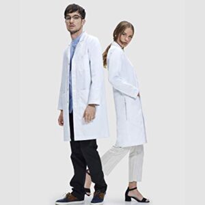 Dr. James Professional Lab Coat, Unisex, Classic Fit, Smartphone and Tablet Pockets, White, 40 Inch Length (6XL)