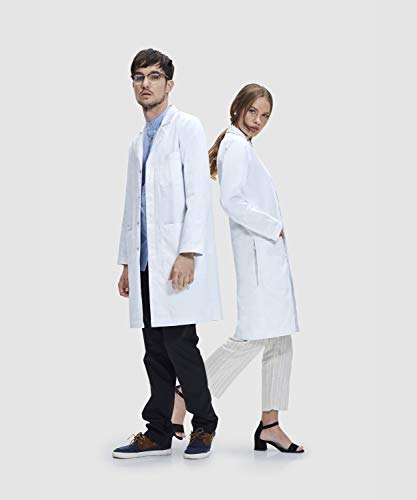 Dr. James Professional Lab Coat, Unisex, Classic Fit, Smartphone and Tablet Pockets, White, 40 Inch Length (6XL)