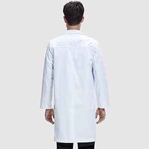 Dr. James Professional Lab Coat, Unisex, Classic Fit, Smartphone and Tablet Pockets, White, 40 Inch Length (6XL)