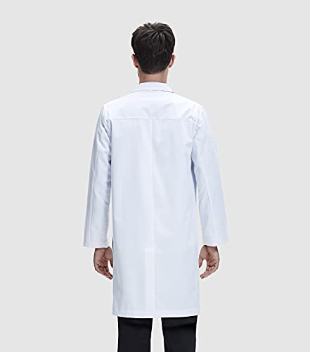 Dr. James Professional Lab Coat, Unisex, Classic Fit, Smartphone and Tablet Pockets, White, 40 Inch Length (6XL)