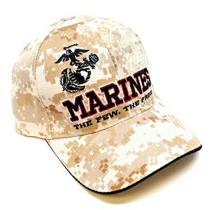 Text USMC United States Marine Corps Digital Camo Camouflage Hat Cap