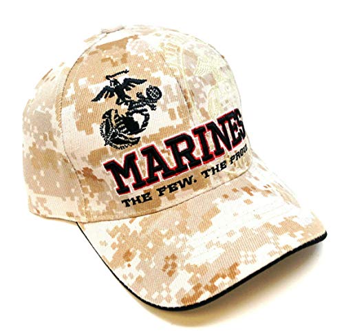 Text USMC United States Marine Corps Digital Camo Camouflage Hat Cap