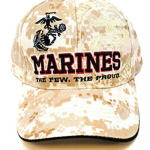 Text USMC United States Marine Corps Digital Camo Camouflage Hat Cap