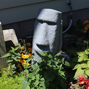 EMSCO Group Easter Island Head Statue – Natural Granite Appearance – Made of Resin – Lightweight – 28” Height