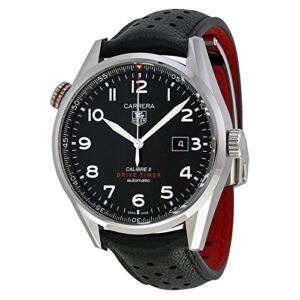 tag heuer carrera black dial black leather mens watch war2a10fc6337