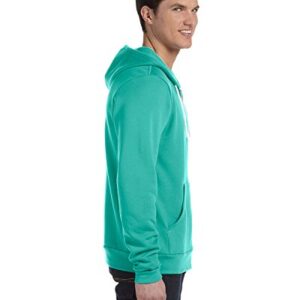 Bella + Canvas Unisex Poly-Cotton Fleece Full-Zip Hoodie L TEAL