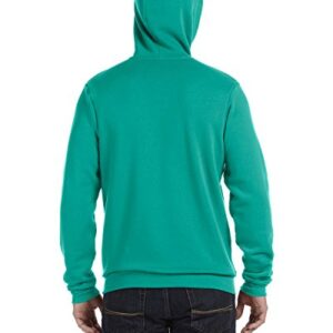 Bella + Canvas Unisex Poly-Cotton Fleece Full-Zip Hoodie L TEAL