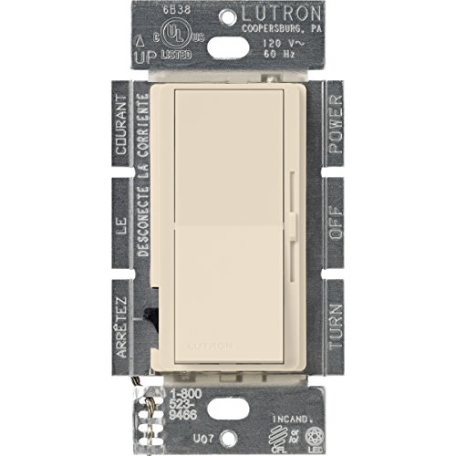 Lutron Diva LED+ Dimmer Switch for Dimmable LED, Halogen and Incandescent Bulbs, 250W/Single-Pole or 3-Way, DVCL-253P-LA, Light Almond