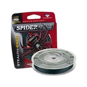 SpiderWire Stealth® Superline, Moss Green, 8lb | 3.6kg, 125yd | 114m Braided Fishing Line, Suitable for Freshwater and Saltwater Environments