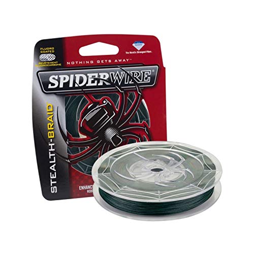 SpiderWire Stealth® Superline, Moss Green, 20lb | 9kg, 125yd | 114m Braided Fishing Line, Suitable for Freshwater and Saltwater Environments