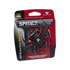 SpiderWire Stealth® Superline, Moss Green, 20lb | 9kg, 125yd | 114m Braided Fishing Line, Suitable for Freshwater and Saltwater Environments