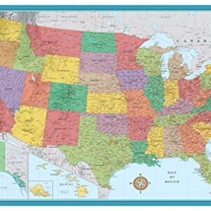 48x78 Huge United States, USA Classic Elite Wall Map Laminated