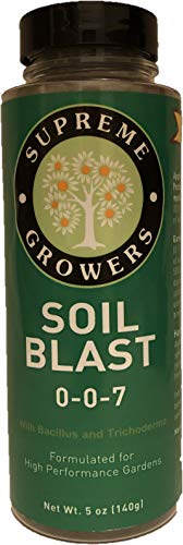 Soil Blast Concentrate 5oz Bottle Makes 29 Gallons by Supreme Growers Compost Tea Alternative Inoculant Contains Beneficial Bacteria and Trichoderma Can Be Used with Myco Blast and Kelp Blast