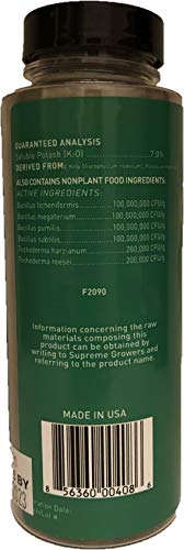 Soil Blast Concentrate 5oz Bottle Makes 29 Gallons by Supreme Growers Compost Tea Alternative Inoculant Contains Beneficial Bacteria and Trichoderma Can Be Used with Myco Blast and Kelp Blast