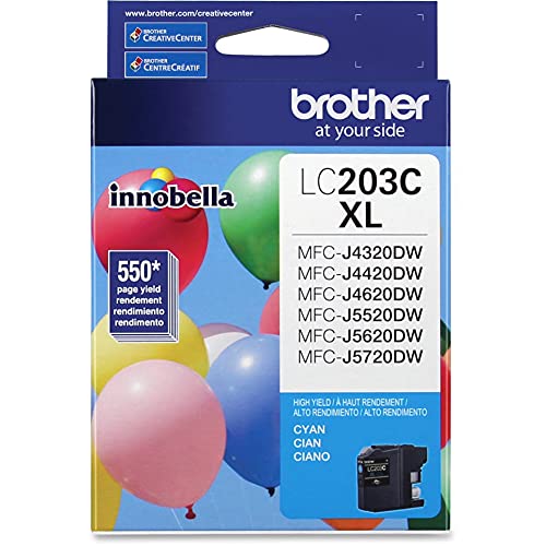 Brother Printer LC203C High Yield Ink Cartridge, Cyan