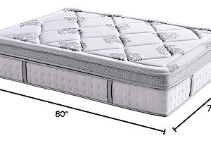 Classic Brands Gramercy Cool Gel Memory Foam and Innerspring Hybrid 14-Inch Euro Pillow Top Mattress | Bed-in-a-Box King