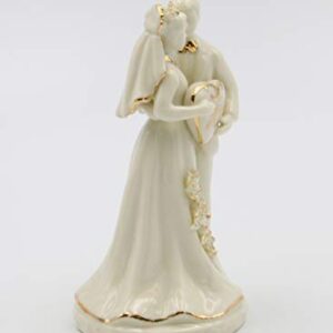 Cosmos Gifts 30715 Small Fine Porcelian 50th Anniversary Couple Figurine, 4-3/4"H, Ivory