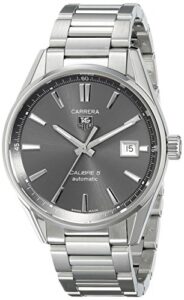 tag heuer men's war211c.ba0782 carrera analog display swiss automatic silver watch