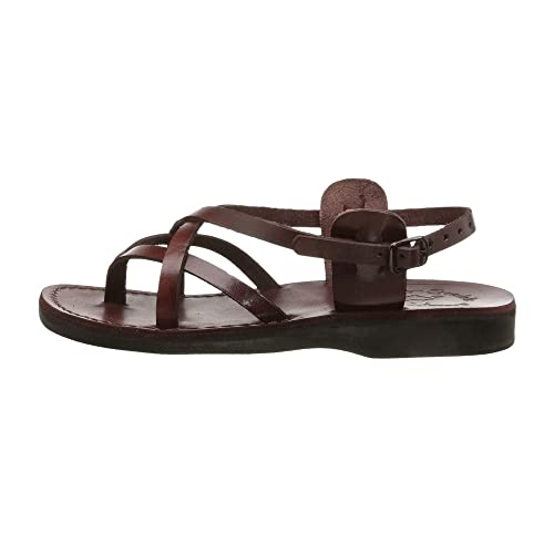 Tamar Buckle - Leather Flip Flop Sandal - Brown