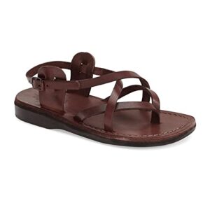 Tamar Buckle - Leather Flip Flop Sandal - Brown