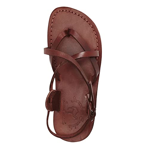 Tamar Buckle - Leather Flip Flop Sandal - Brown