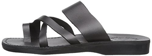 The Good Shepherd - Leather Toe Loop Sandal - Black