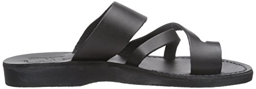 The Good Shepherd - Leather Toe Loop Sandal - Black