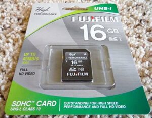 fujifilm high performance - flash memory card - 16 gb - sdhc uhs-i, black (600013602)