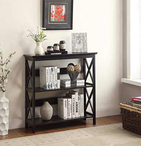 Convenience Concepts Oxford 3 Tier Bookcase, Black