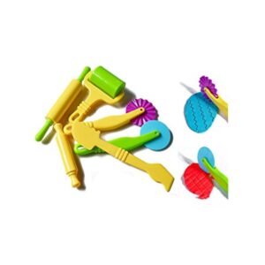 MAGIKON Colorful Dough Tools Kit for Children ,6 Pieces , Multi-Functional , Fit for Little Hands