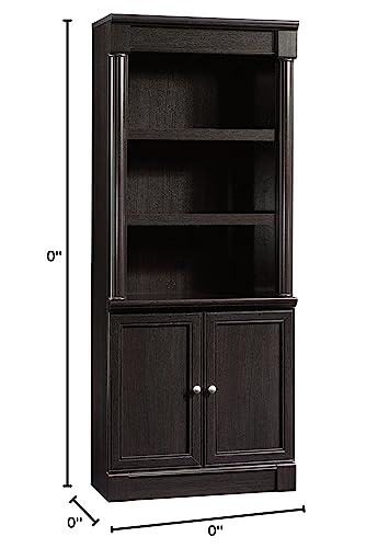 Sauder Palladia Library With Doors, Wind Oak finish