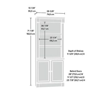 Sauder Palladia Library With Doors, Wind Oak finish