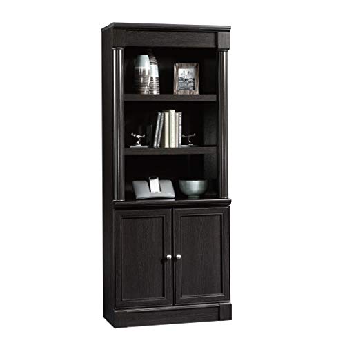 Sauder Palladia Library With Doors, Wind Oak finish