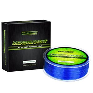 kastking premium monofilament fishing line, chrome blue,300yds,12lb