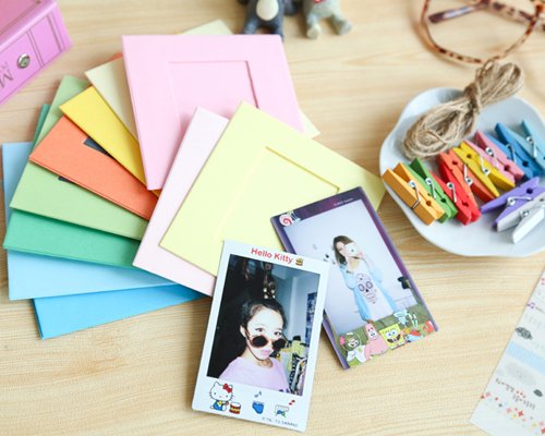 10 Pcs Paper Photo Frame Set for Fujifilm Instax Polaroid Mini 8, Mini 7S, Mini 25, Mini 50S, Mini 90 Instant Camera Films