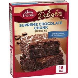 betty crocker delights supreme chocolate chunk brownie mix, 18 oz.