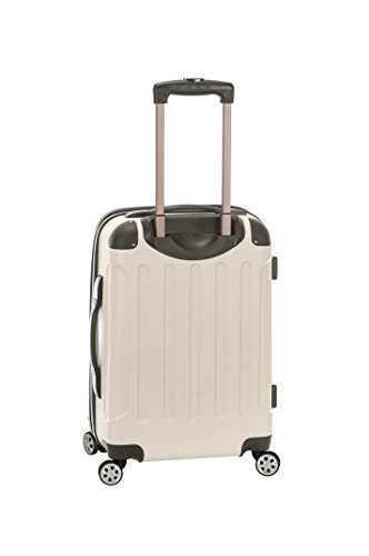 Rockland London Hardside Spinner Wheel Luggage, White, 3-Piece Set (20/24/28)