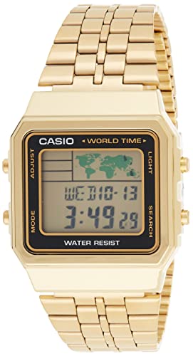 CASIO Men's Digital World TIME A500WGA-1DF Stainless Steel Watch